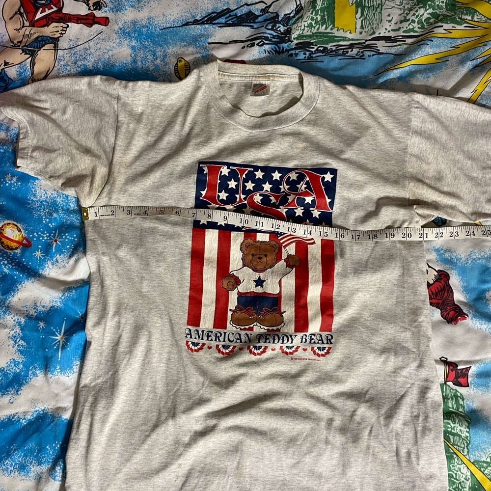 Vintage 1996 Mens American Teddy Bear Animal Tee Shirt - Gem